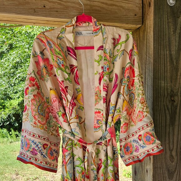 Zara | Kimonos & Yukatas | Gorgeous Zara Boho Kimono With Cream Lining ...